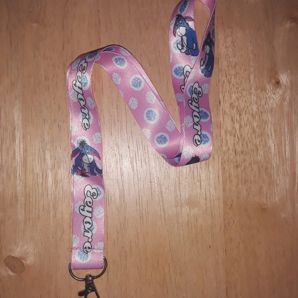 Disney | Accessories | Disney Pink Winnie The Pooh Eeyore Lanyard Clip ...